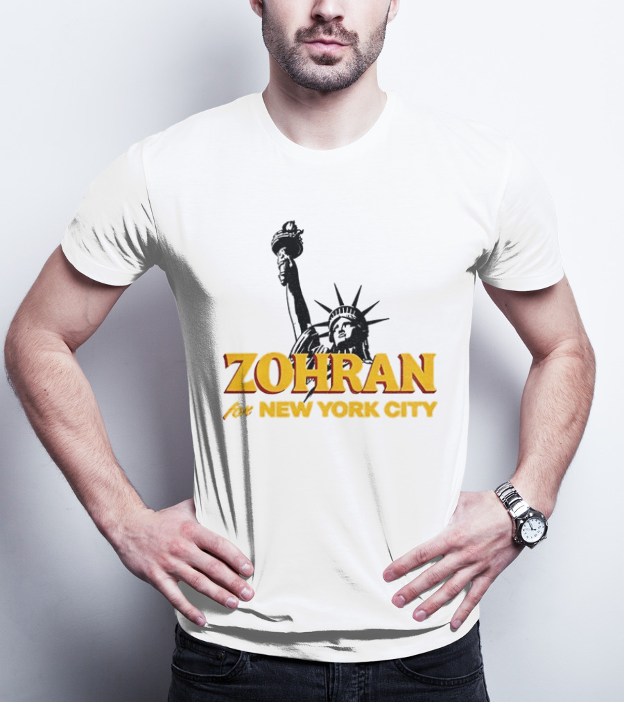 Zohran And Statue Of Liberty New York City Showdown T-Shirt