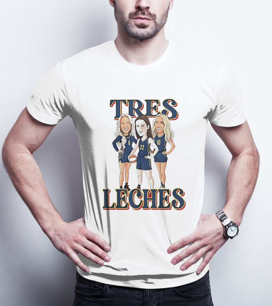 Tres Leches Basketball Players Team Cartoon Characters T-Shirt