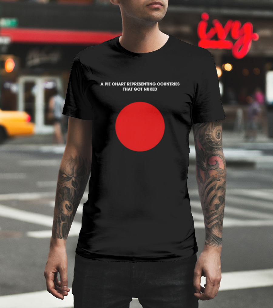 Pie Chart Japan Flag Nuked Countries T-Shirt
