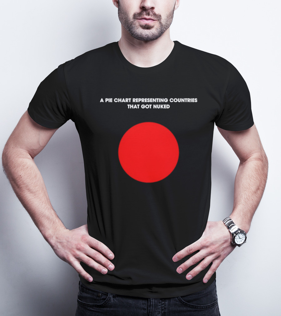 Pie Chart Japan Flag Nuked Countries T-Shirt