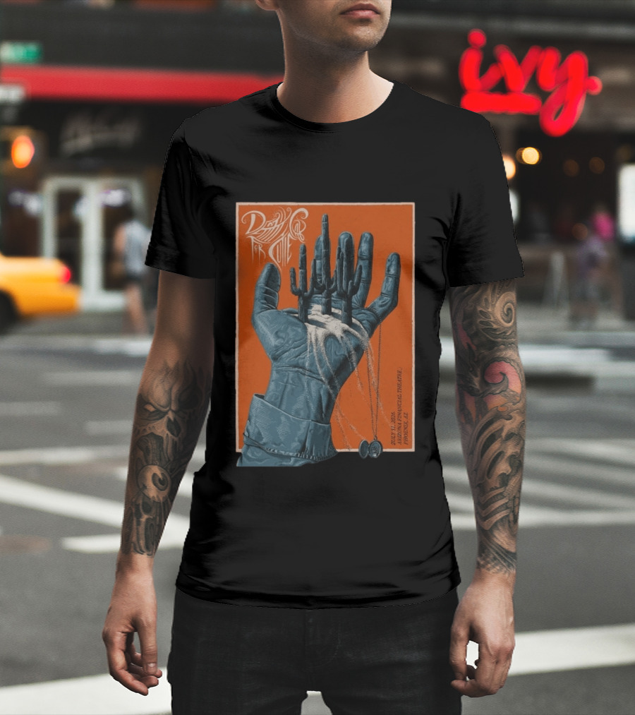 Death Cab For Cutie July 31 2026 Arizona Financial Theatre Phoenix AZ Cactus Hand T-Shirt