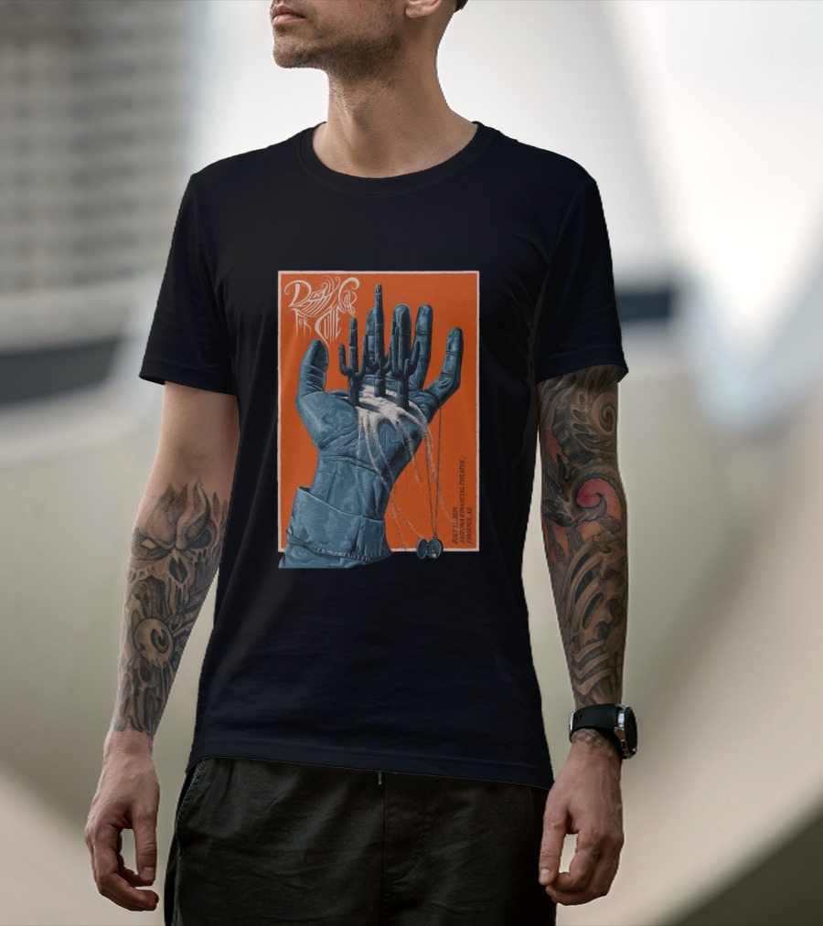 Death Cab For Cutie July 31 2026 Arizona Financial Theatre Phoenix AZ Cactus Hand T-Shirt