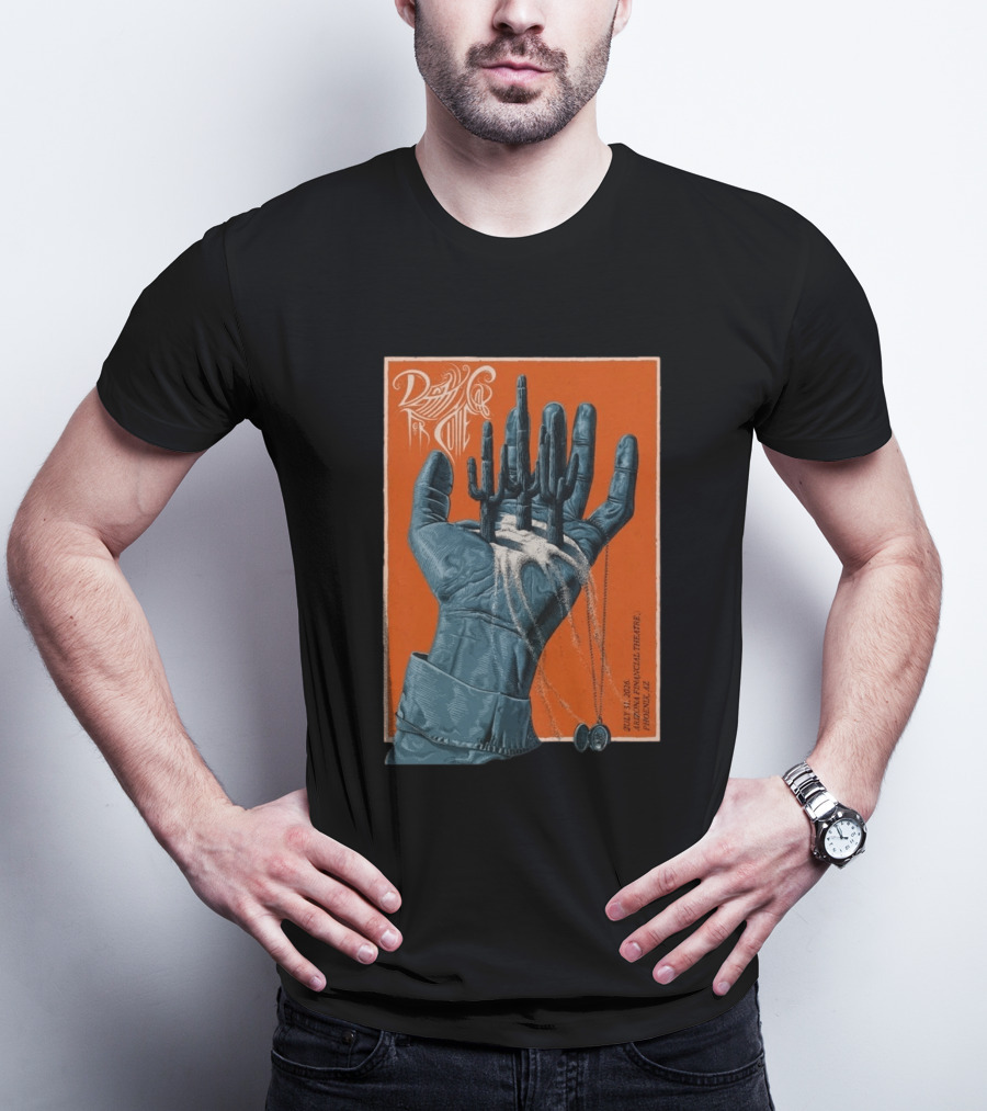 Death Cab For Cutie July 31 2026 Arizona Financial Theatre Phoenix AZ Cactus Hand T-Shirt