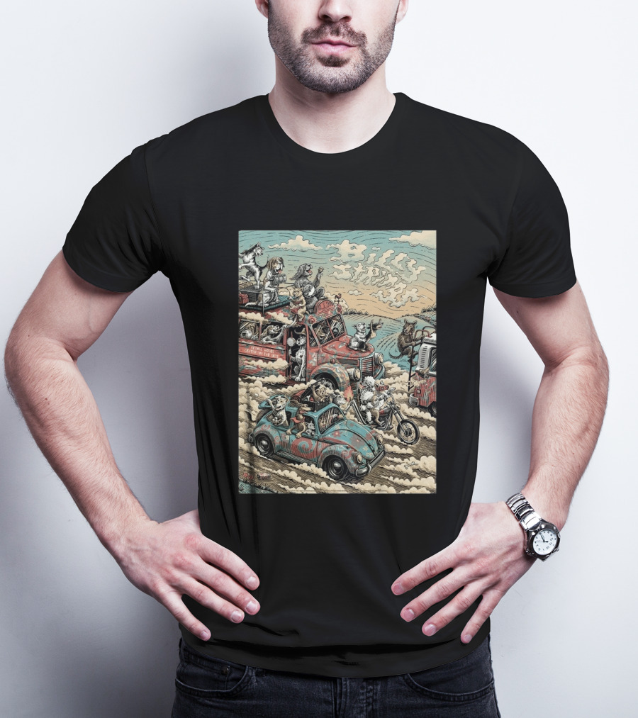 Billy Strings Bethel NY Event August 1 2026 Dylan Goldberger Bethel Woods Center Night 2 Psychedelic Animal Parade T-Shirt
