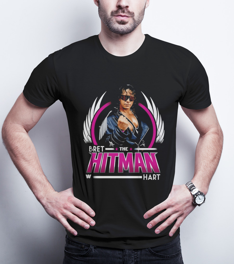 Bret Hart The Hitman Wings WWE T-Shirt
