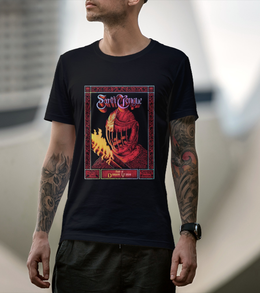 Earth Tongue August 16th 2023 Field Of Dungeon Vision Lyons Colorado T-Shirt