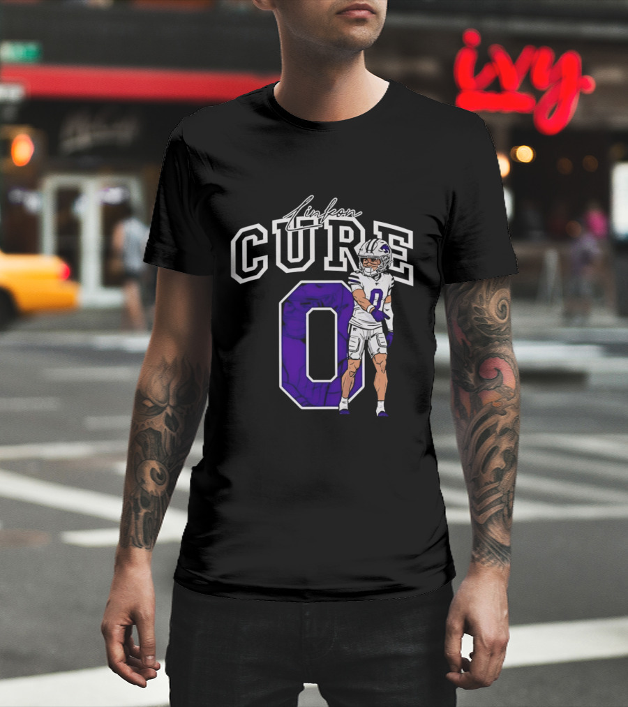 Kansas State University Linkon Cure 0 Football Player T-Shirt