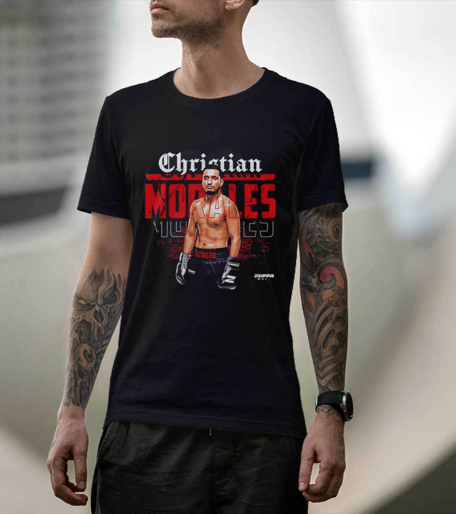 Christian Morales Zuffa Boxer With Boxing Gloves And Zuffa One T-Shirt