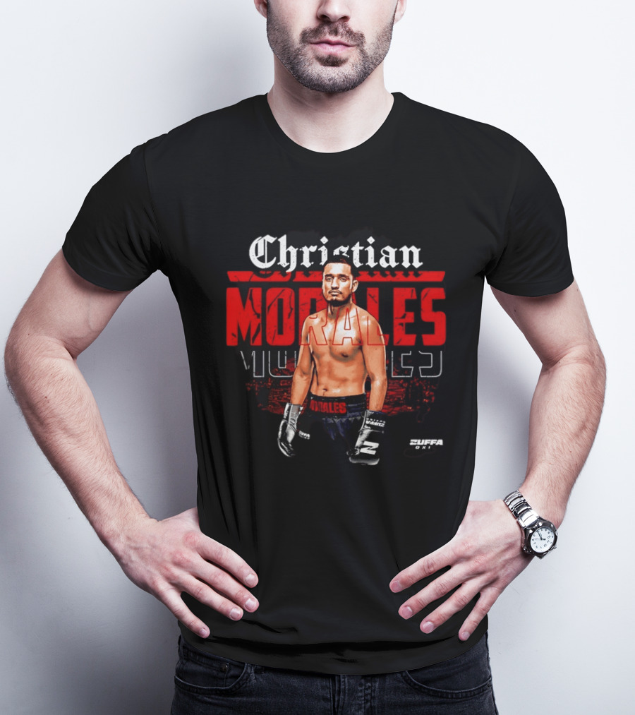 Christian Morales Zuffa Boxer With Boxing Gloves And Zuffa One T-Shirt