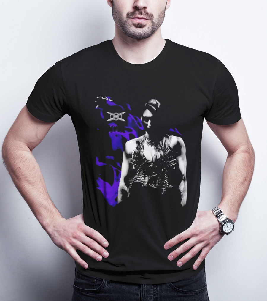 Ken Carson Rhea Ripley WWE Spiked Outfit Collage With Abstract Purple Accents T-Shirt