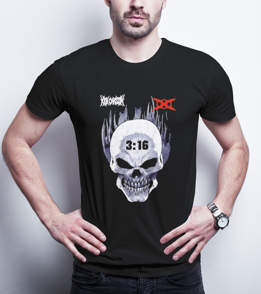 Ken Carson 3:16 Skull Stone Cold Steve Austin WWE T-Shirt