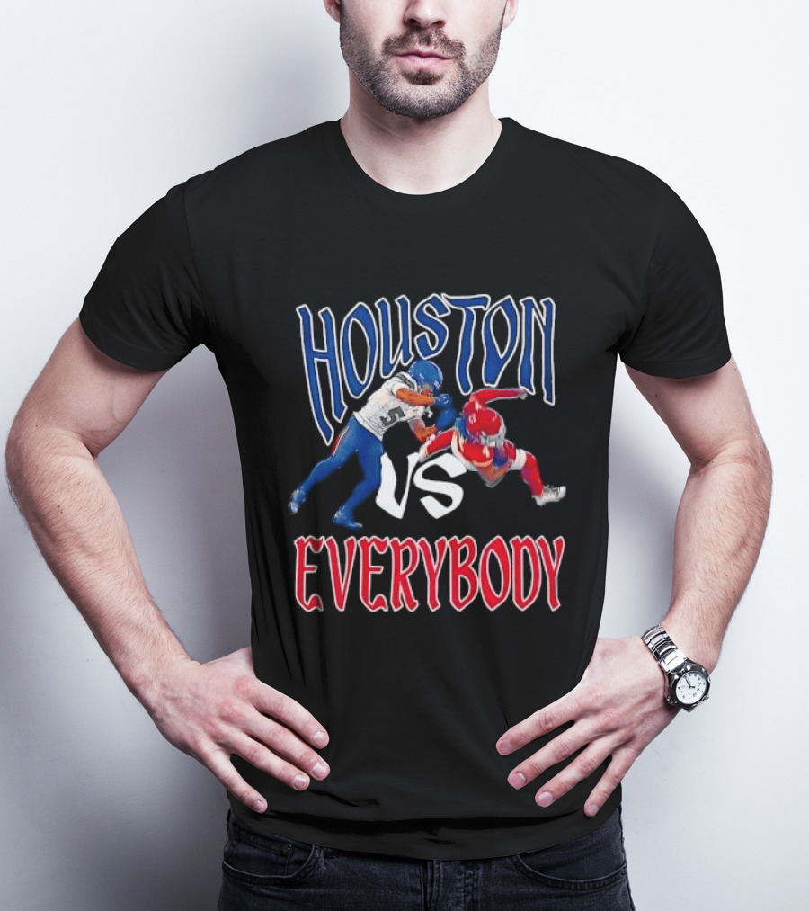 Houston Vs Everybody Football Player Duel T-Shirt