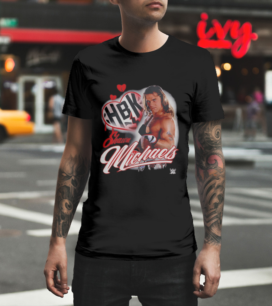 Shawn Michaels WWE HBK Heartbreak Kid Wrestling T-Shirt