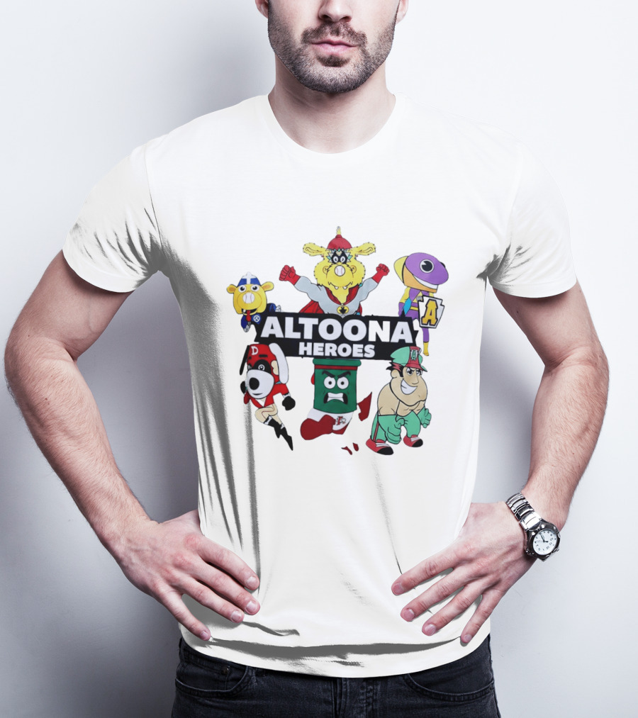 Altoona Heroes Cartoon Characters Collaboration T-Shirt