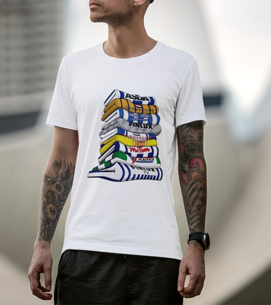 ASDA Sanderson Host Stay Finlux TV Chupa Chups Mr Tom Plastics T-Shirt