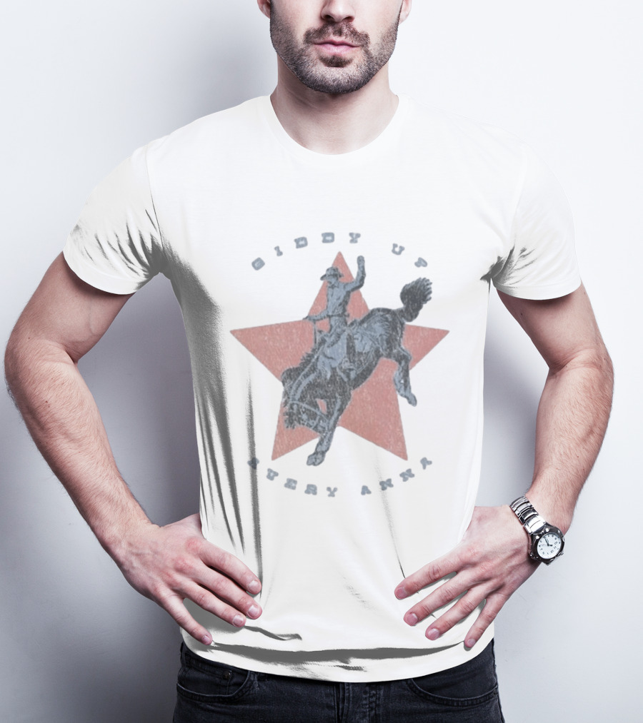 Giddy Up Avery Anna Star Rodeo Cowboy T-Shirt