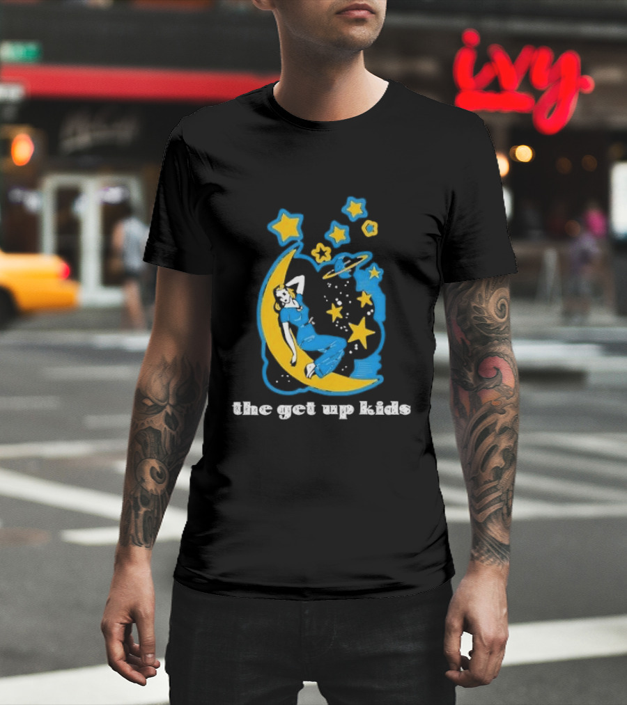 The Get Up Kids Woman On Crescent Moon With Stars T-Shirt