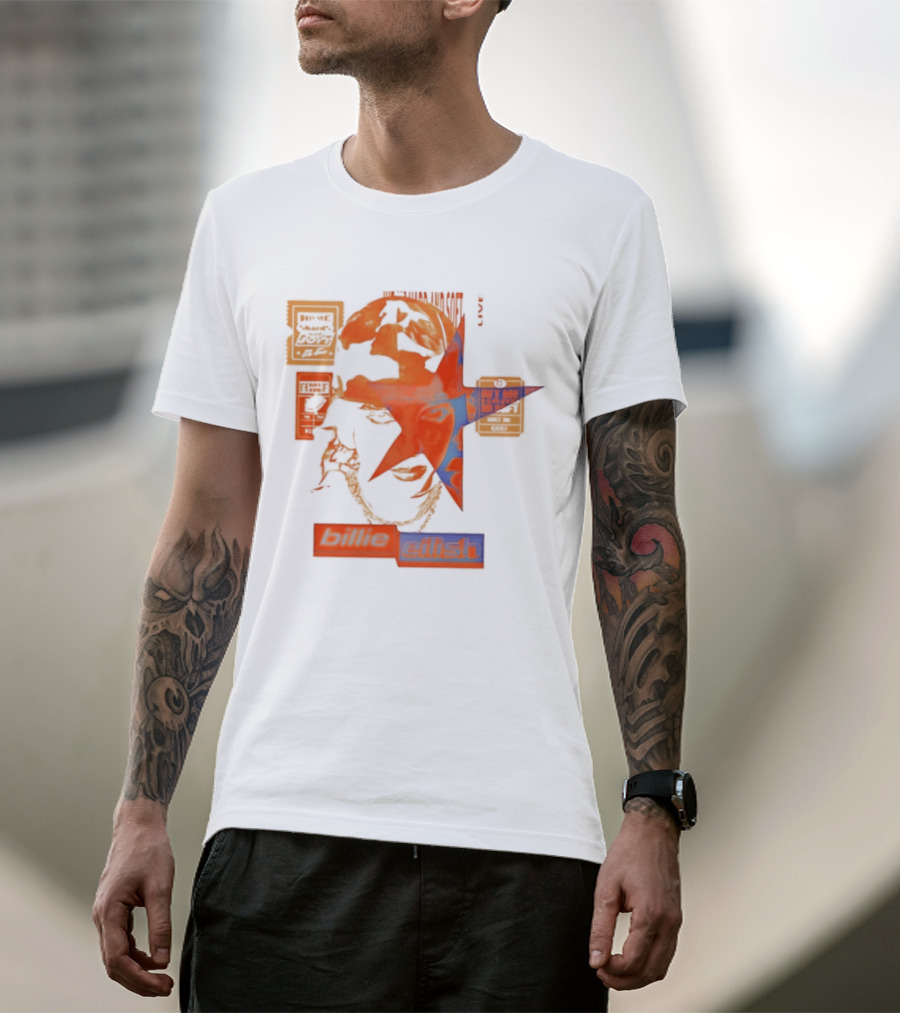 Billie Eilish Star Face Hit Me Hard T-Shirt