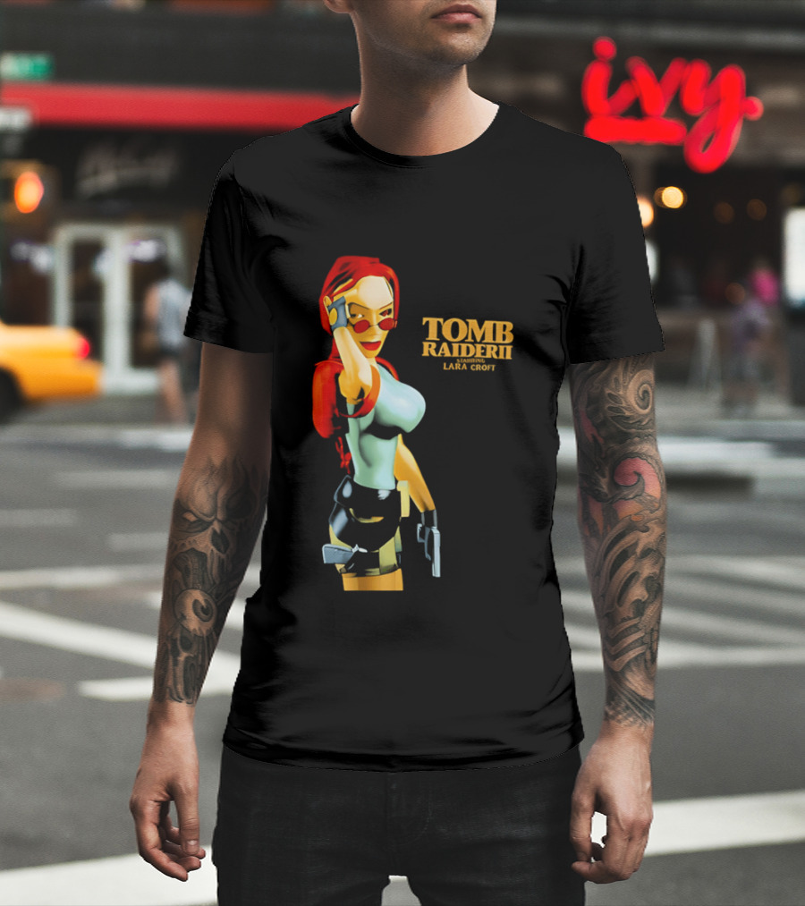 Lara Croft Tomb Raider II Starring Iconic Video Game T-Shirt