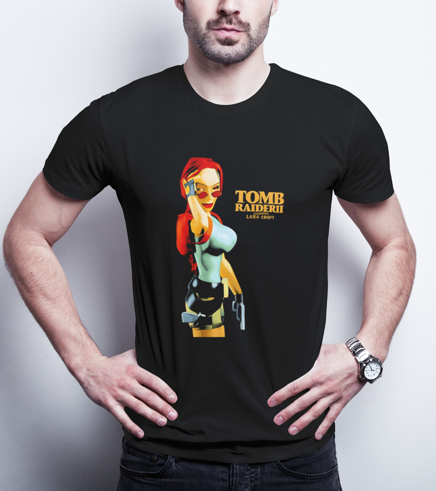 Lara Croft Tomb Raider II Starring Iconic Video Game T-Shirt