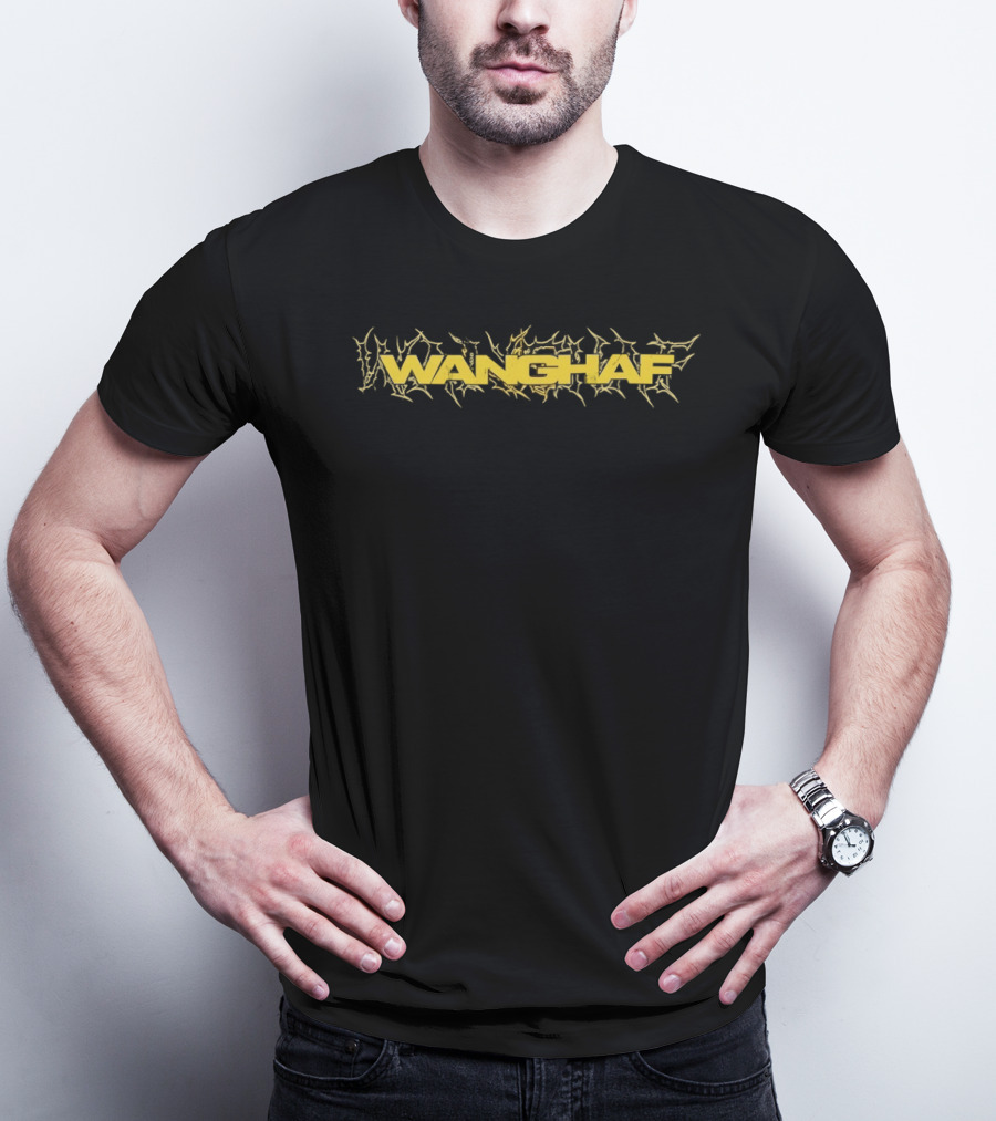 Wanghaf Bold Yellow Text With Tribal T-Shirt