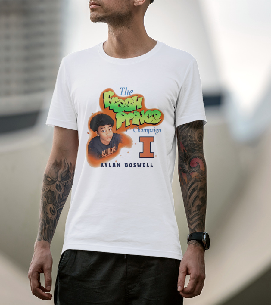 Kylan Boswell Illinois Fighting Illini The Fresh Prince Of Champaign T-Shirt