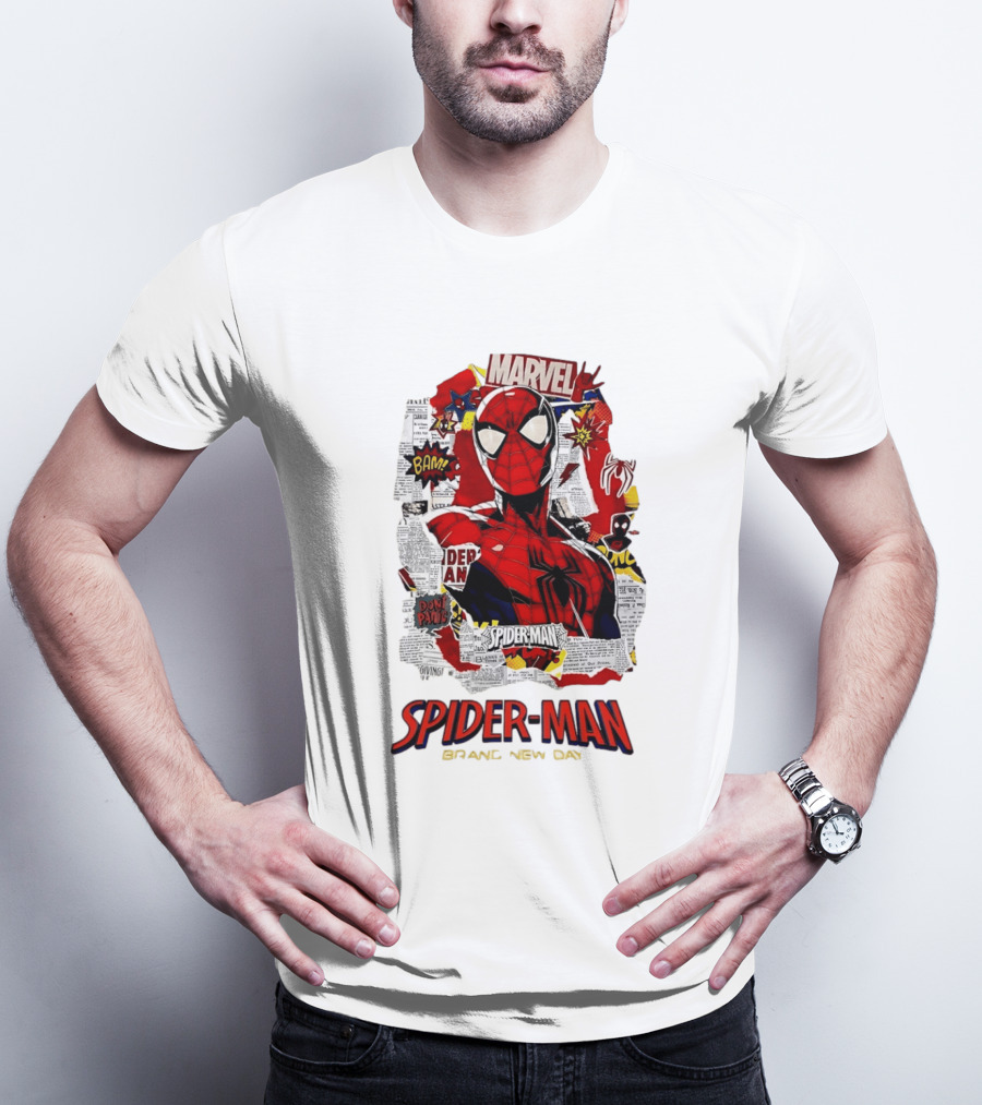 Marvel Spider Man Brand New Day Comic Collage T-Shirt