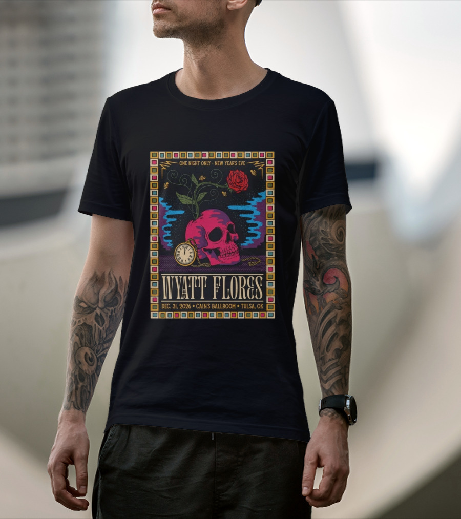 Wyatt Flores New Year's Eve Concert 2026 Cain's Ballroom Tulsa OK T-Shirt