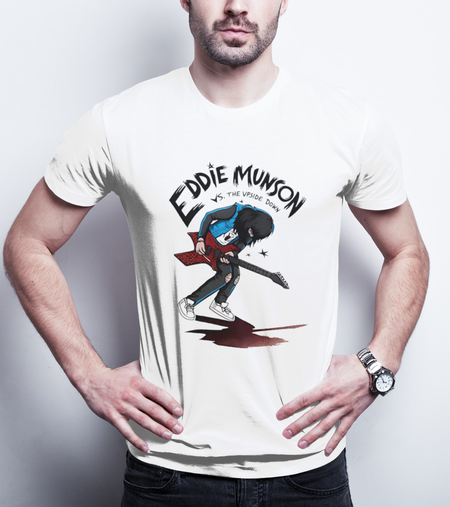 Eddie Munson Vs The Upside Down Stranger Things Guitar Battle Scene T-Shirt