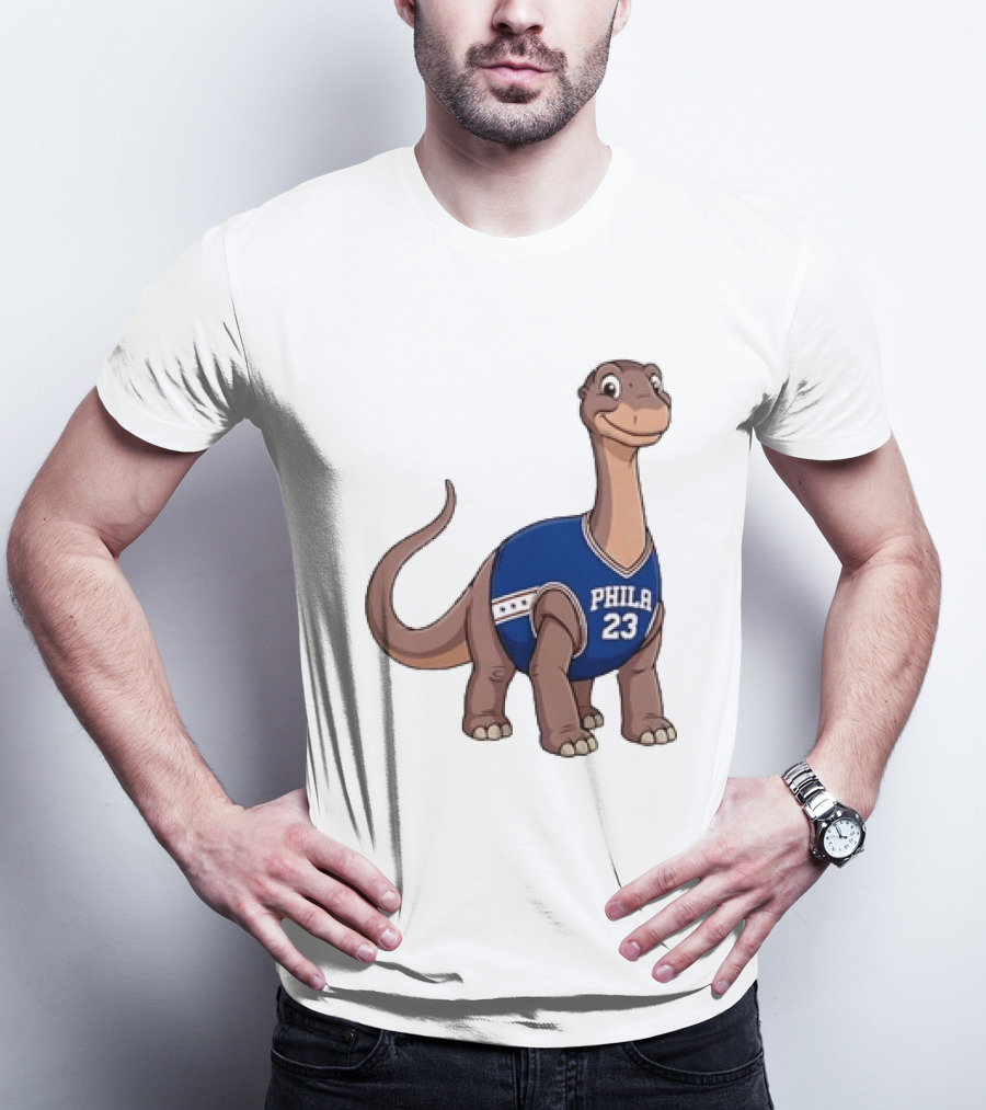 Phila 23 Dinosaur In Philadelphia 76ers Basketball Jersey T-Shirt