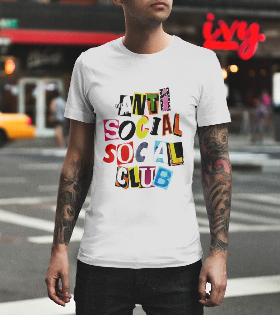 The Anti Social Social Club ASSC Collage Colorful T-Shirt