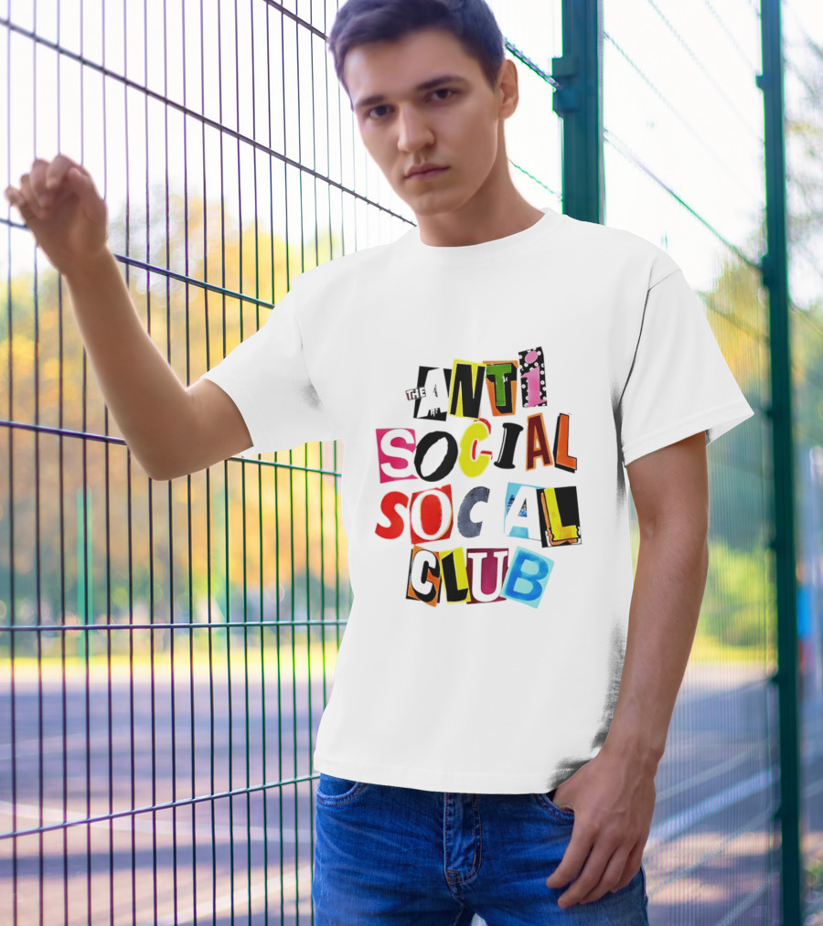 The Anti Social Social Club ASSC Collage Colorful T-Shirt