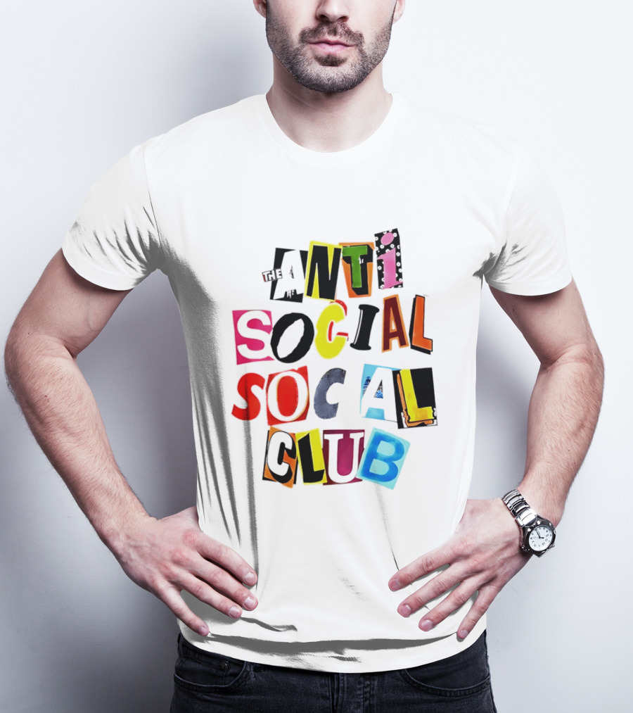 The Anti Social Social Club ASSC Collage Colorful T-Shirt