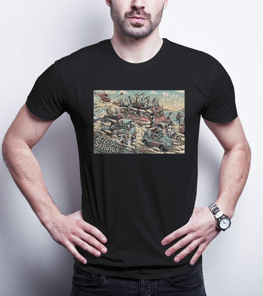 Billy Strings Bethel Woods Center 2026 Event By Dylan Goldberger With Dogs And Cars T-Shirt