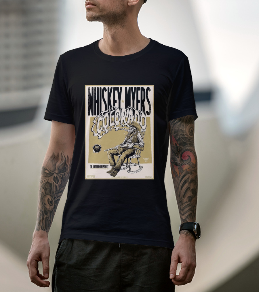 Whiskey Myers Colorado Springs Southern Hospitality Tour August 1 Ford Amphitheater 2026 T-Shirt