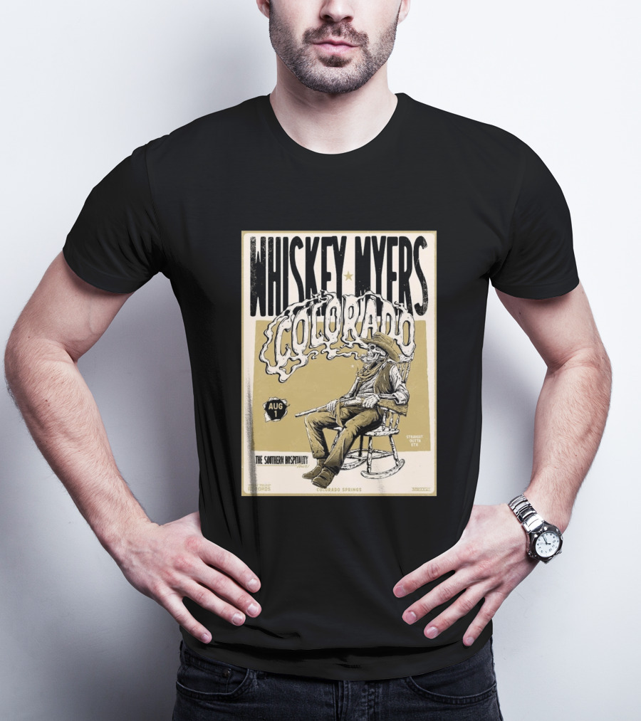 Whiskey Myers Colorado Springs Southern Hospitality Tour August 1 Ford Amphitheater 2026 T-Shirt