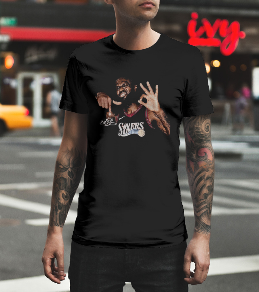 LeBron James Philadelphia 76ers Sixers OK Basketball Image T-Shirt
