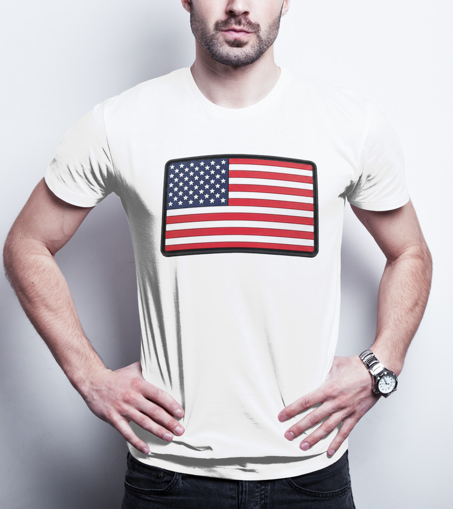Dan Cevette American Flag Hat United States Stars And Stripes T-Shirt