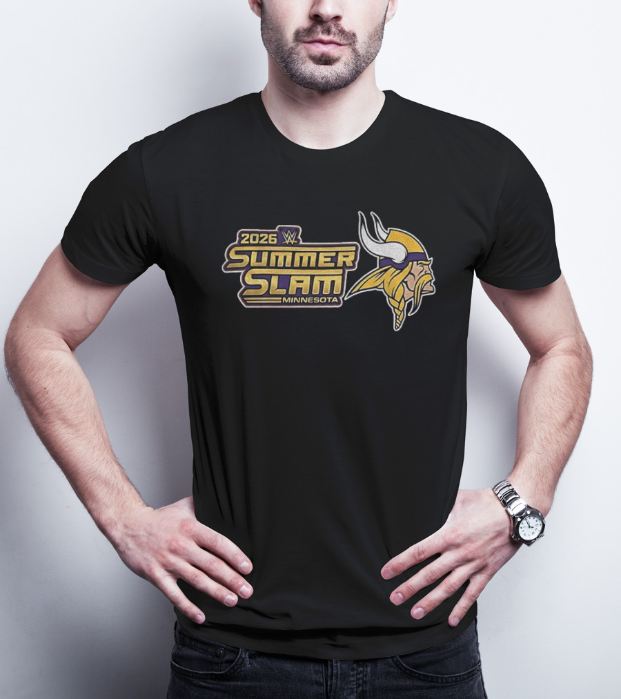 2026 WWE SummerSlam Minnesota Vikings T-Shirt