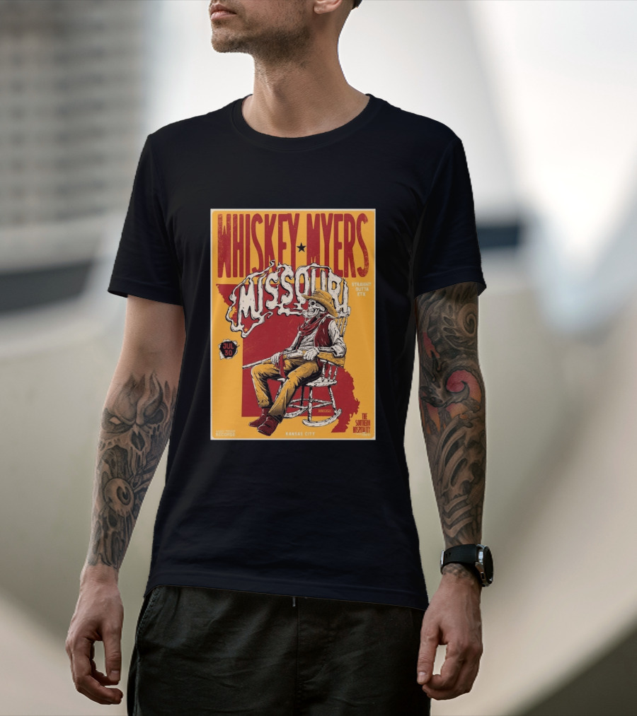 Whiskey Myers Missouri Tour 2026 Kansas City Morton Amphitheater July 30 Straight Outta ETX T-Shirt