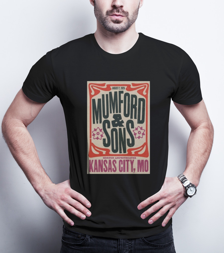 Mumford And Sons August 2 2026 Morton Amphitheater Kansas City MO T-Shirt