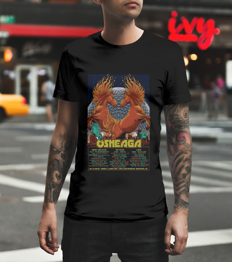 Osheaga Montreal QC 2026 Twenty One Pilots Lorde Concert Parc Jean Drapeau Limited Edition T-Shirt