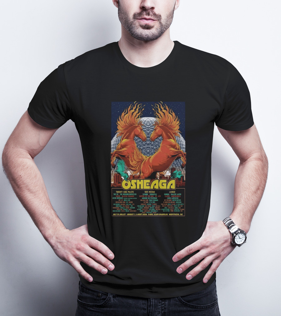 Osheaga Montreal QC 2026 Twenty One Pilots Lorde Concert Parc Jean Drapeau Limited Edition T-Shirt
