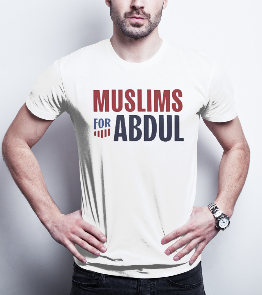 Muslims For Abdul 2026 Election Support Red And Blue T-Shirt