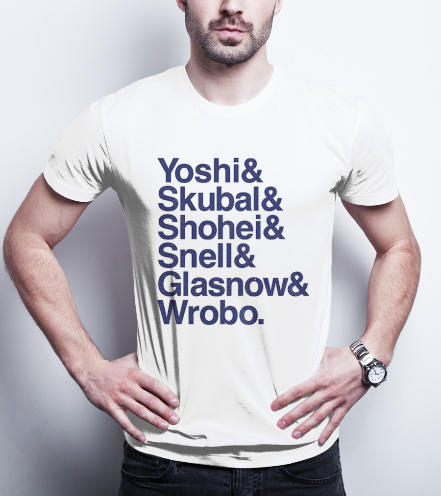 Yoshi Skubal Shohei Snell Glasnow Wrobo Dodgers Pitchers Ampersand T-Shirt