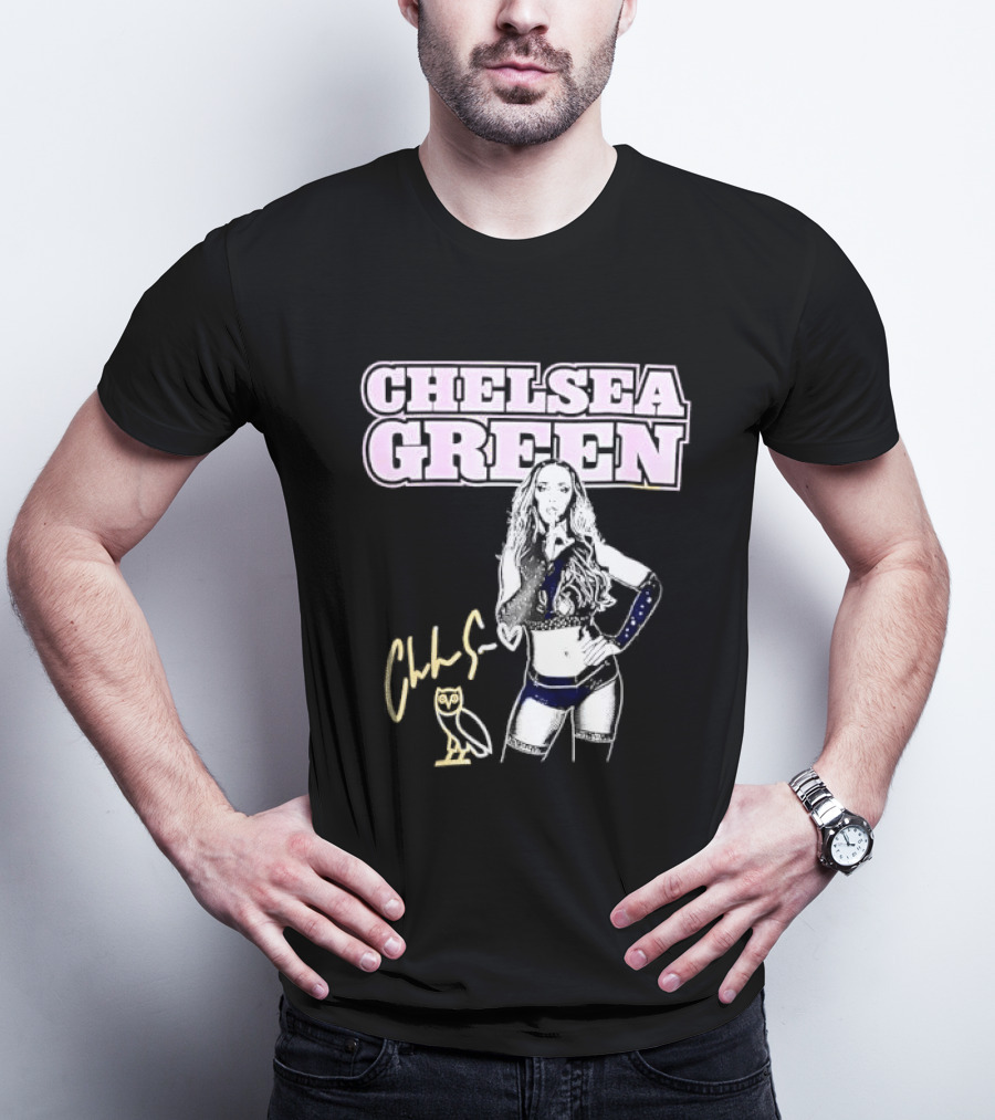 Chelsea Green Wrestling Owl Gesture Signature T-Shirt