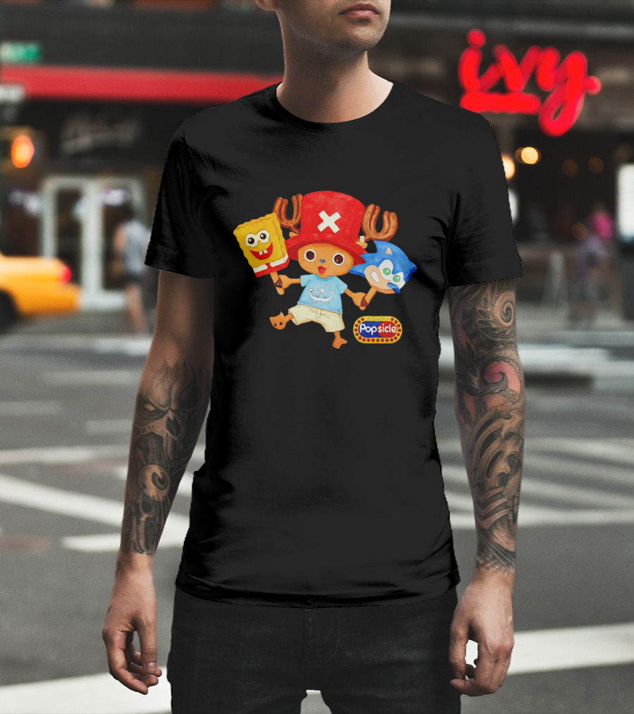 Chopper Popsicle SpongeBob Sonic T-Shirt