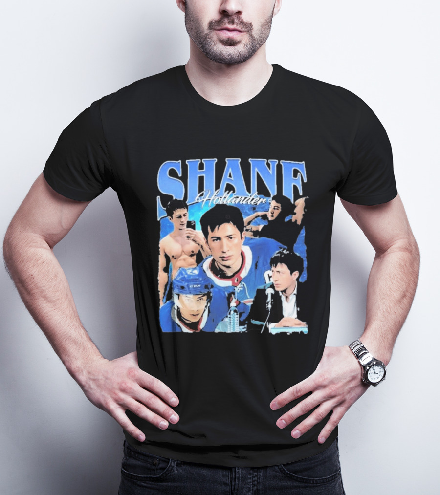 Shane Hollander Hockey Player Collage Hudson Williams T-Shirt