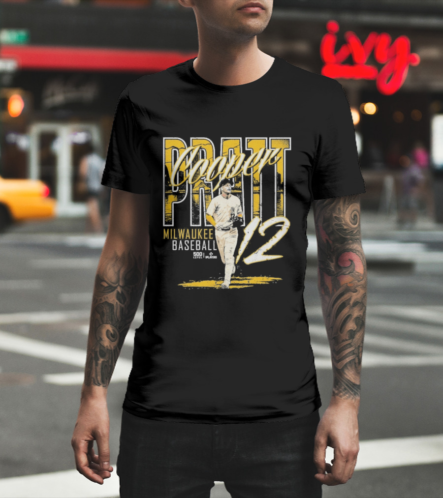 Cooper Pratt Milwaukee Baseball 12 Player Name T-Shirt