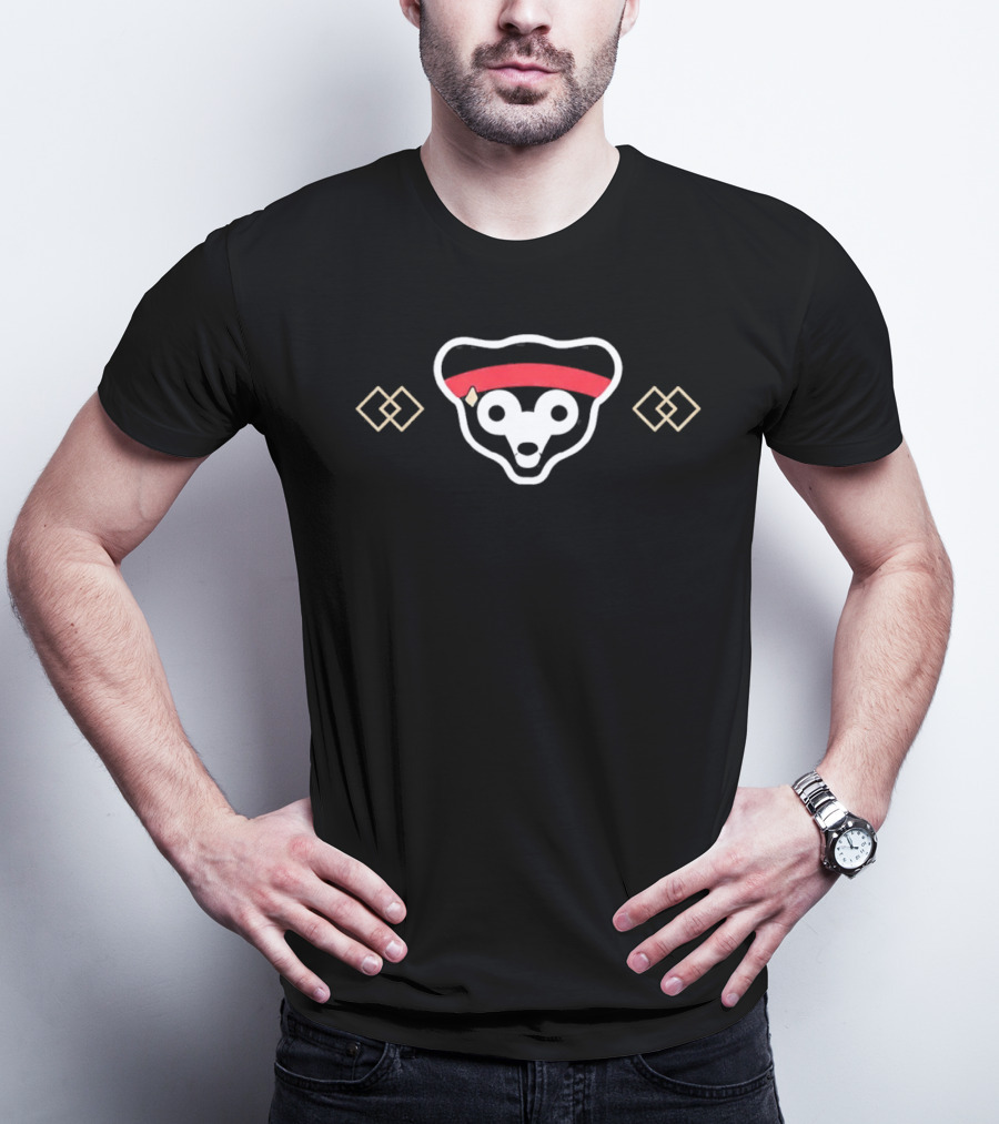 Cubs Race To Wrigley Bear Headband T-Shirt
